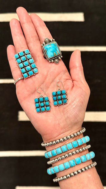 Sleeping Beauty Turquoise Sterling Silver Jewelry Set – Shoofly505